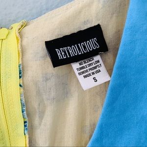 Retrolicious | Dresses | Modcloth Retrolicious Yellow Birdcage Dress Sz ...
